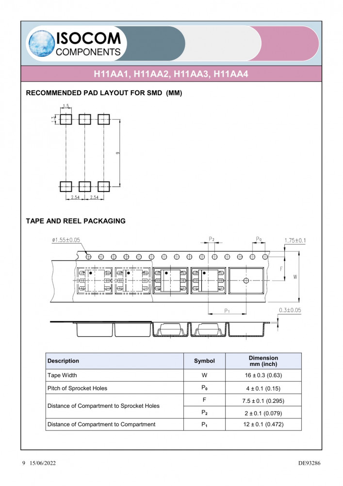ISOCOM H11AA1 datasheet page 9