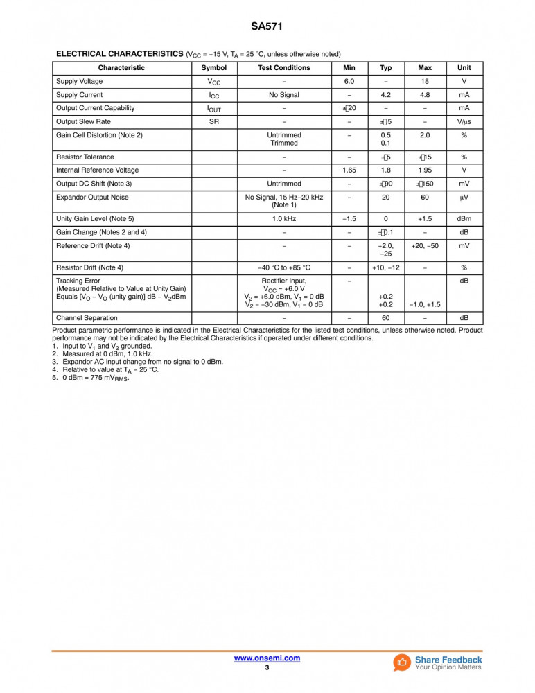 SA571 datasheet page 3