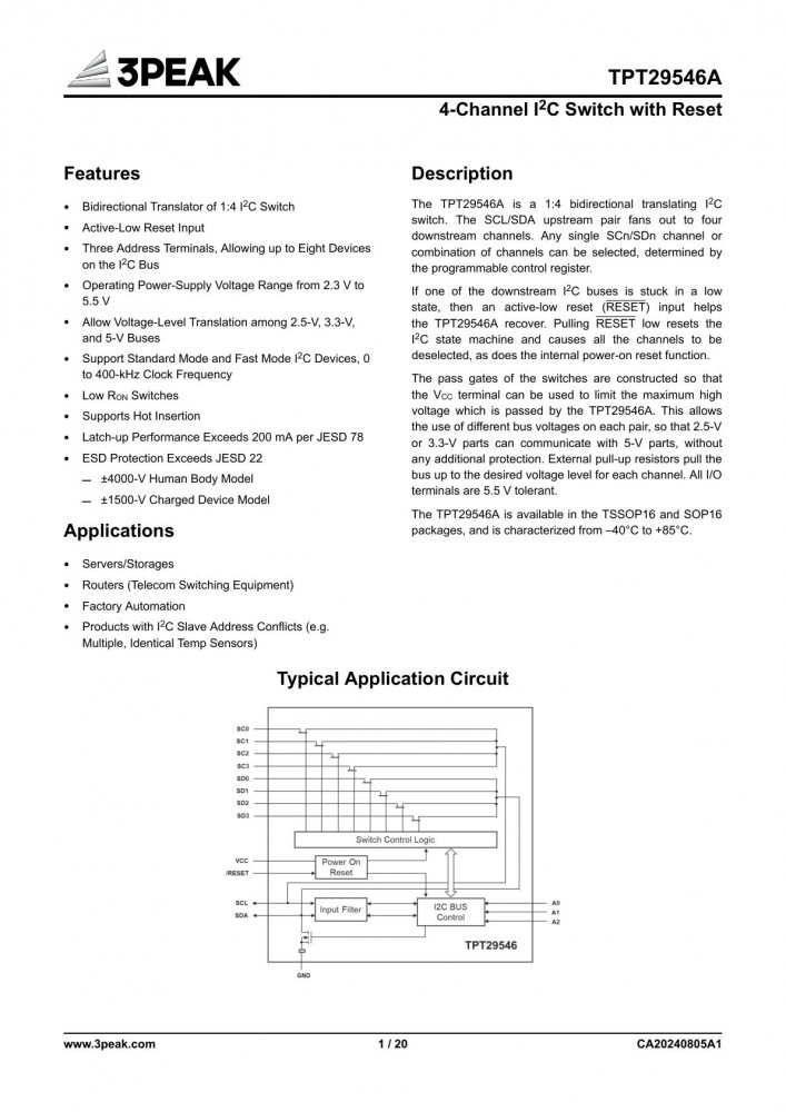 TPT29546A-TS3R datasheet page 1