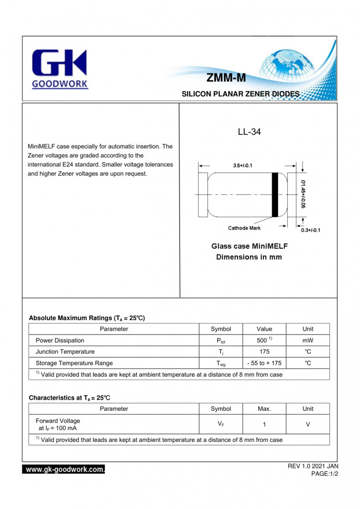 GOODWORK ZMM-M datasheet page 1