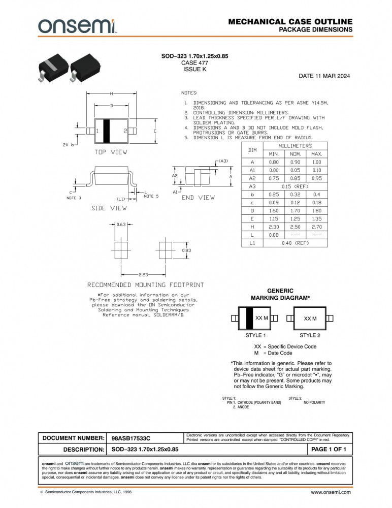 MM3Z3V3ST1G datasheet page 5