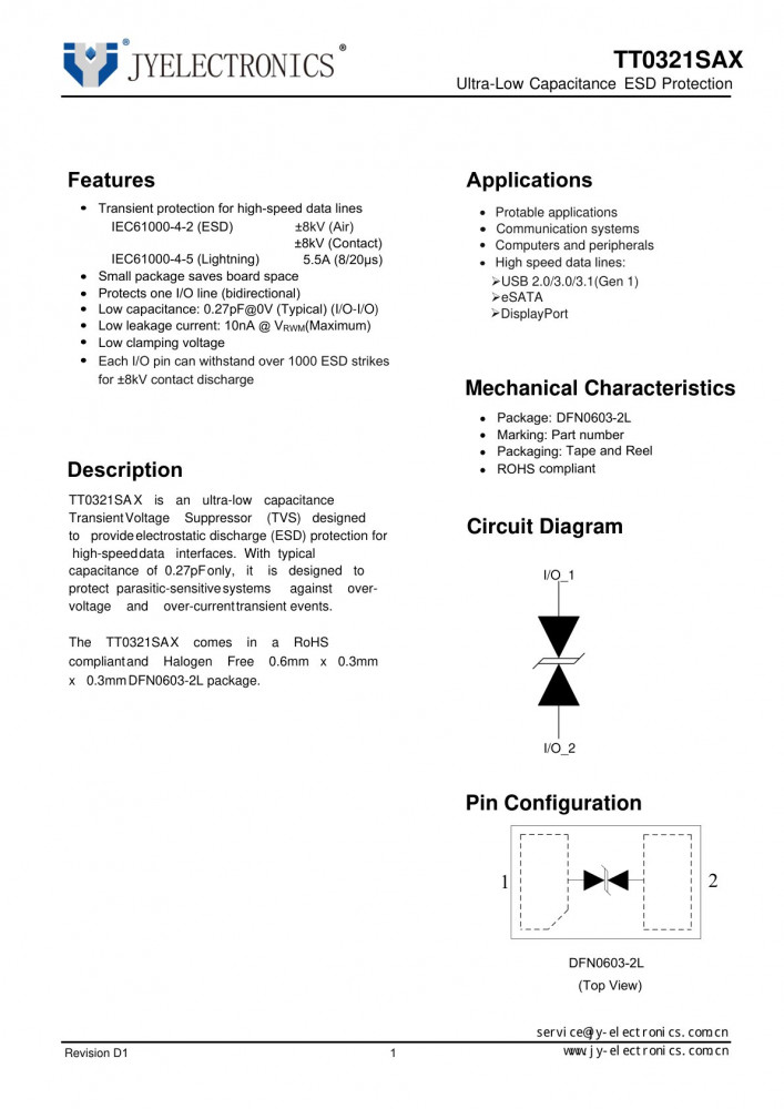 TT0321SAX datasheet page 1