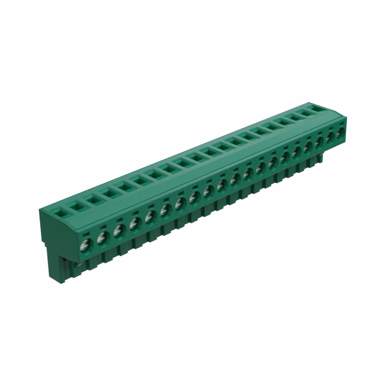 5.08mm Pitch Eurostyle Horizontal Plug, Green Housing, Gold (Au) Plated,  20 Circuits for sale
