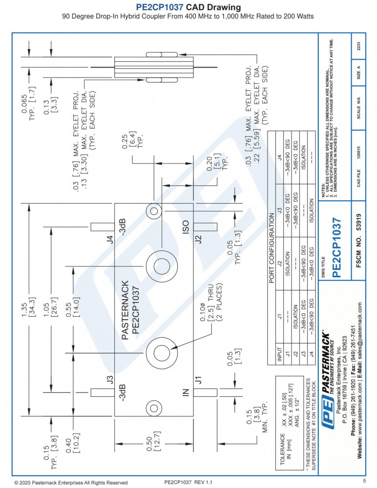 PE2CP1037 datasheet page 5