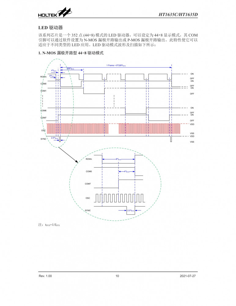 HT1635C datasheet page 10