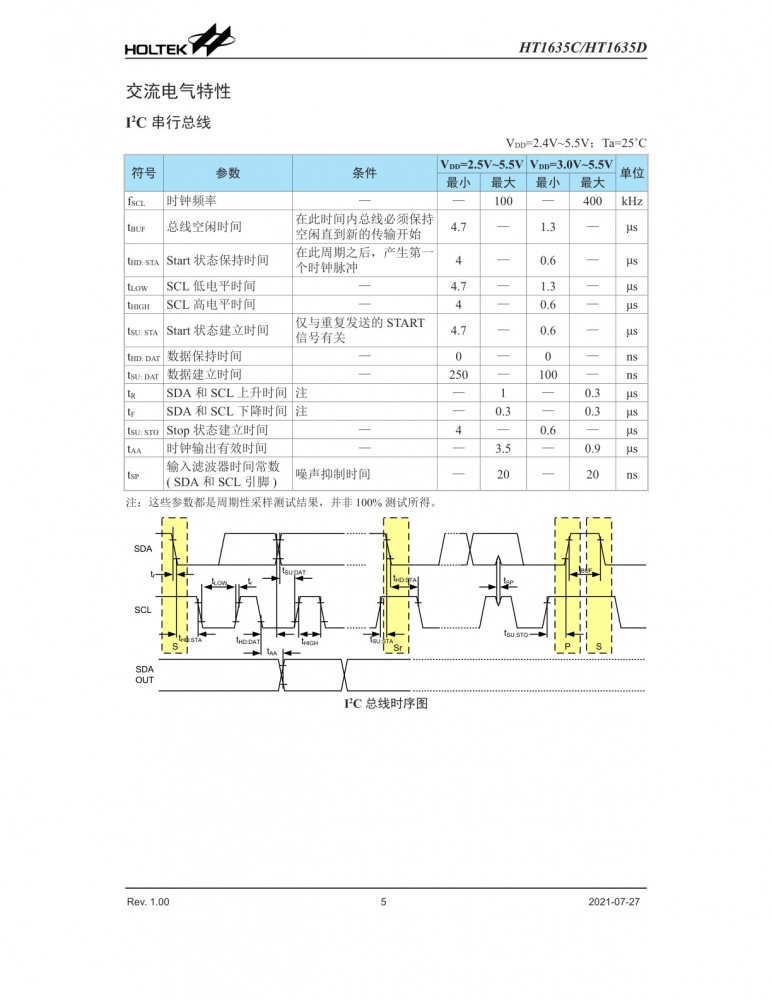 HT1635C datasheet page 5