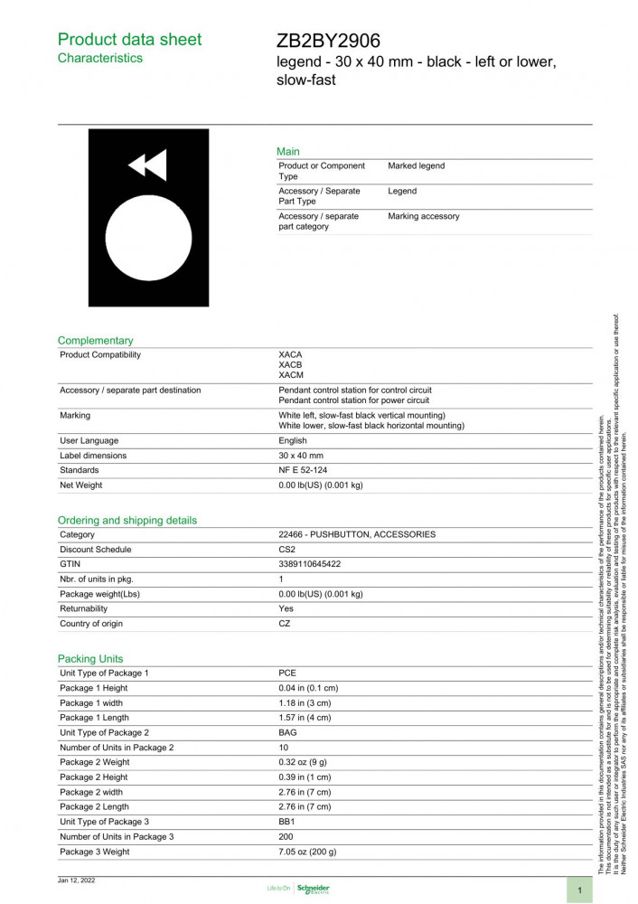 ZB2BY2906 technical document page 1