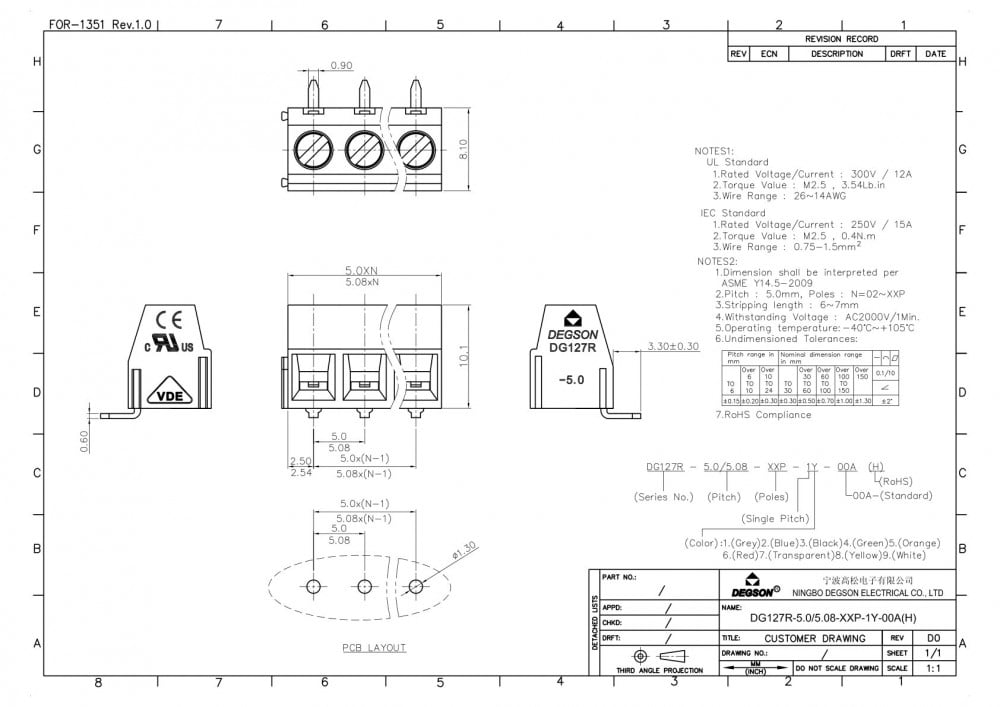 DEGSON DG127R product document preview