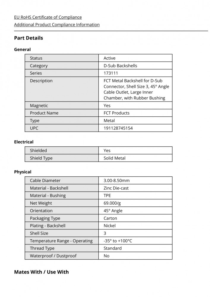 MOLEX 1731110368 technical drawing preview, page 2