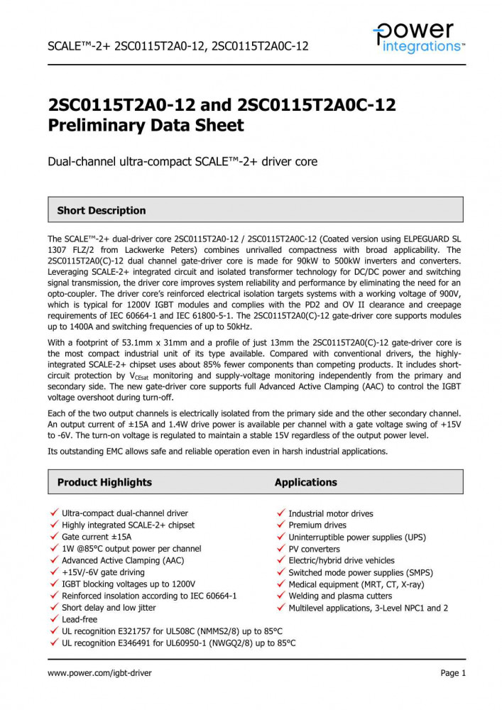 2SC0115T2A0C-12 datasheet page 1
