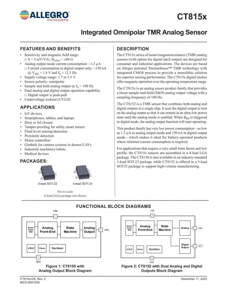 CT8150PC-HS3 datasheet page 1