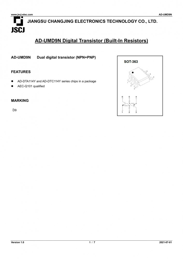 AD-UMD9N datasheet page 1