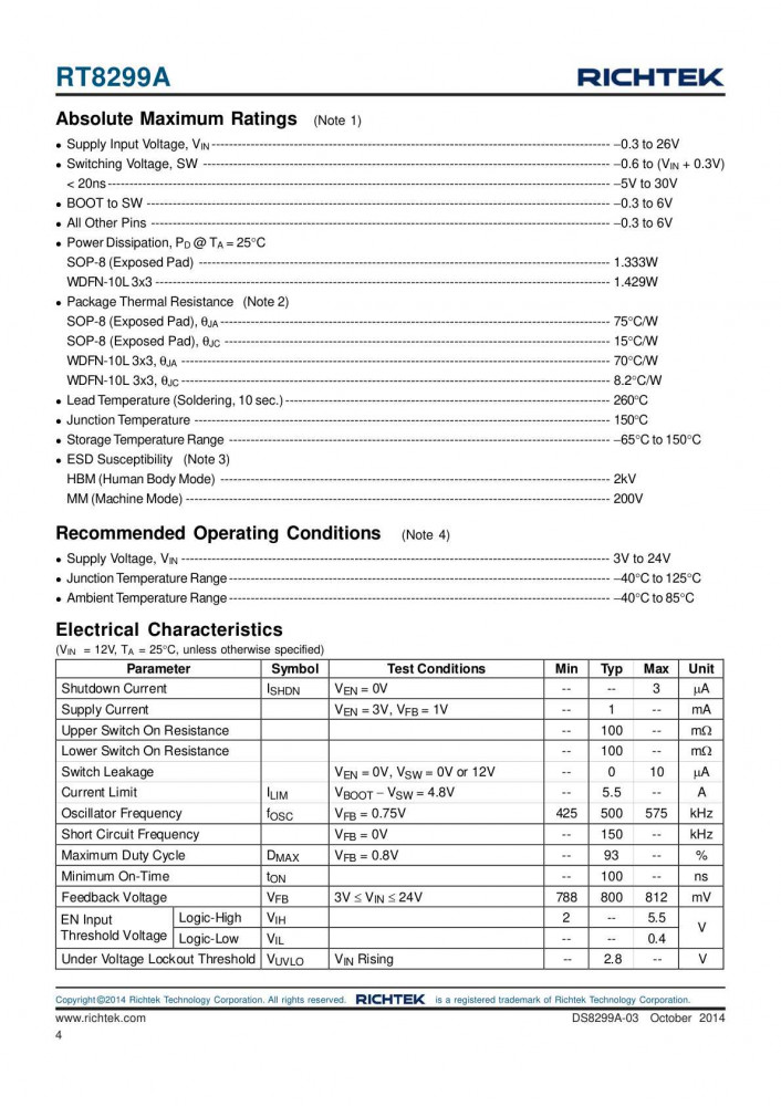 RT8299A technical document page 4