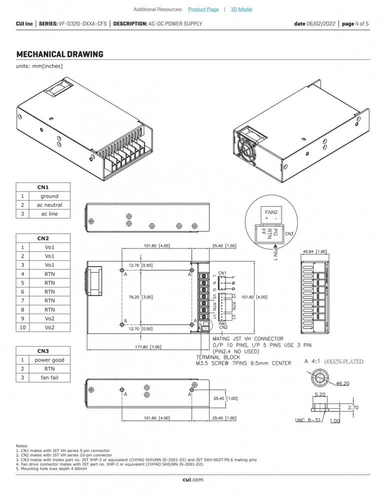 VF-D320-D1224A-CFS datasheet page 4