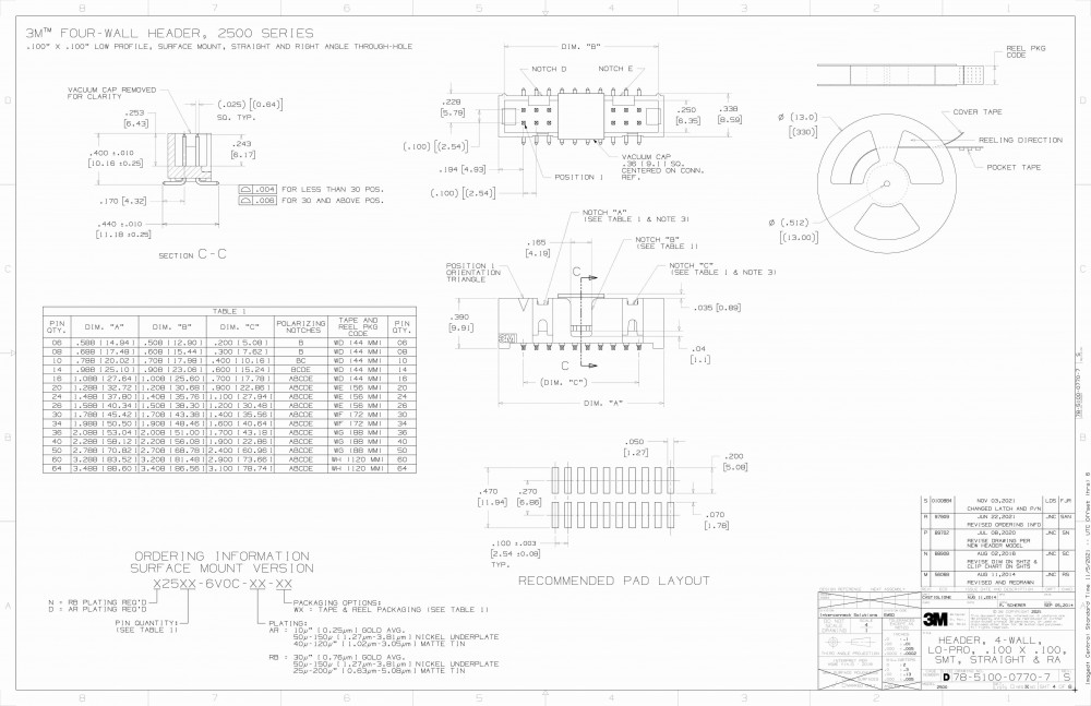 3M D2500 Series technical drawing page 4