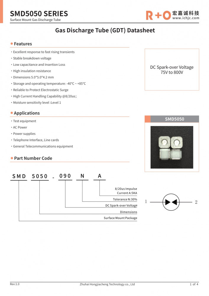 SMD5050-300NA datasheet page 1