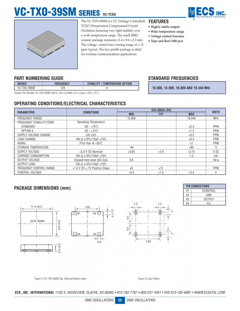 ECS VC-TXO-39SM technical document page