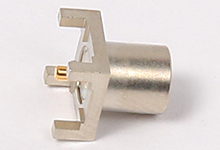 MCX Jack, Straight, PCB Receptacle, Through Hole, Brass Body, Gold (Au) Plated, Embossed Tape on Reel Packaging, 50 Ohms for sale