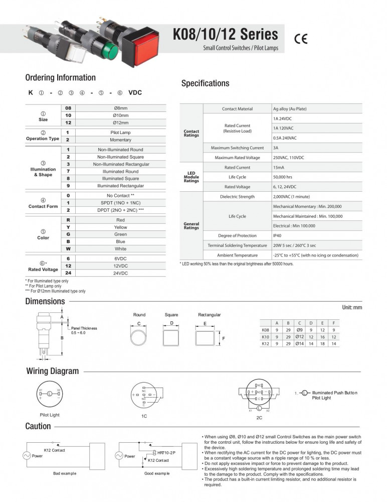 K08/K10/K12 Series technical document preview