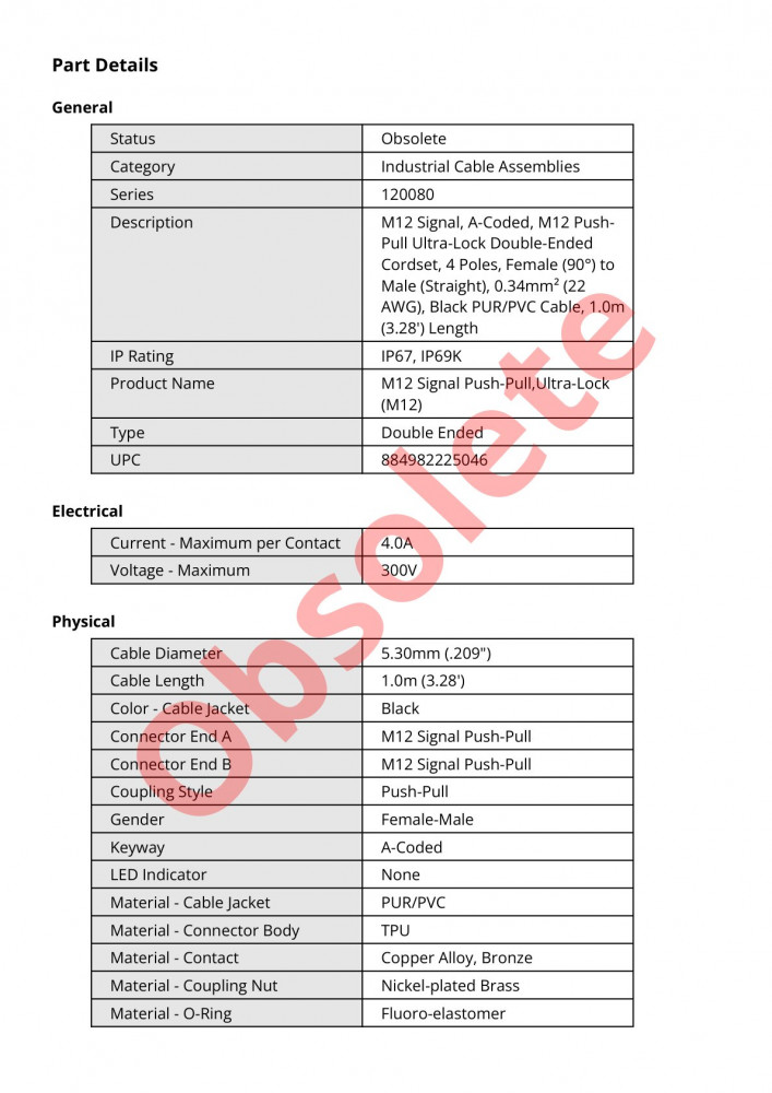 Molex product drawing, page 2