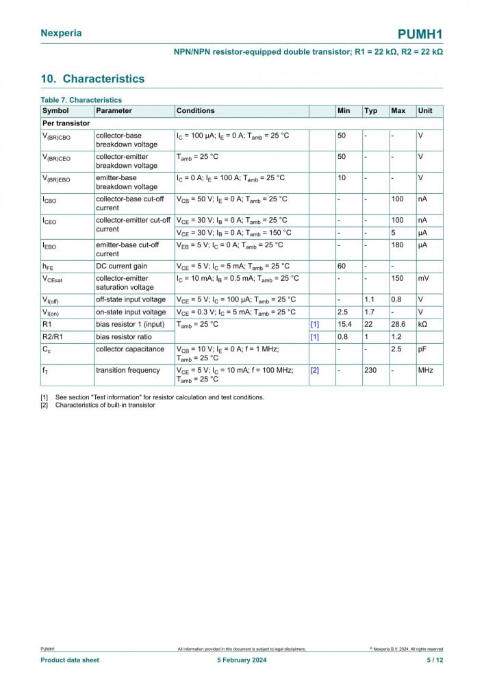 PUMH1 datasheet page 5