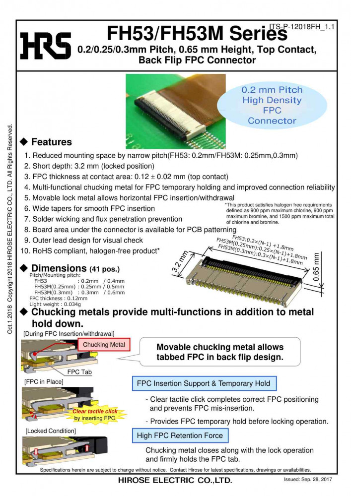 HRS FH53/FH53M series technical document preview