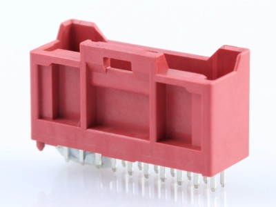 2.00mm Pitch, iGrid PCB Header, Dual Row, Vertical, Through Hole, Matte Tin (Sn) Plating, Positive Lock, 12 Circuits, Tray, 3.20mm PC Tail Length, Red, with PCB Locator for sale