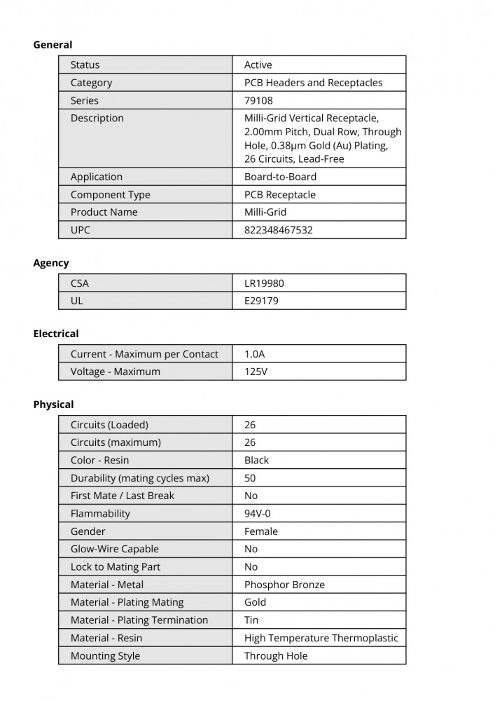MOLEX 791081012 technical document image 2
