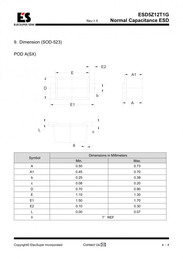 ESD5Z12T1G technical document page 6