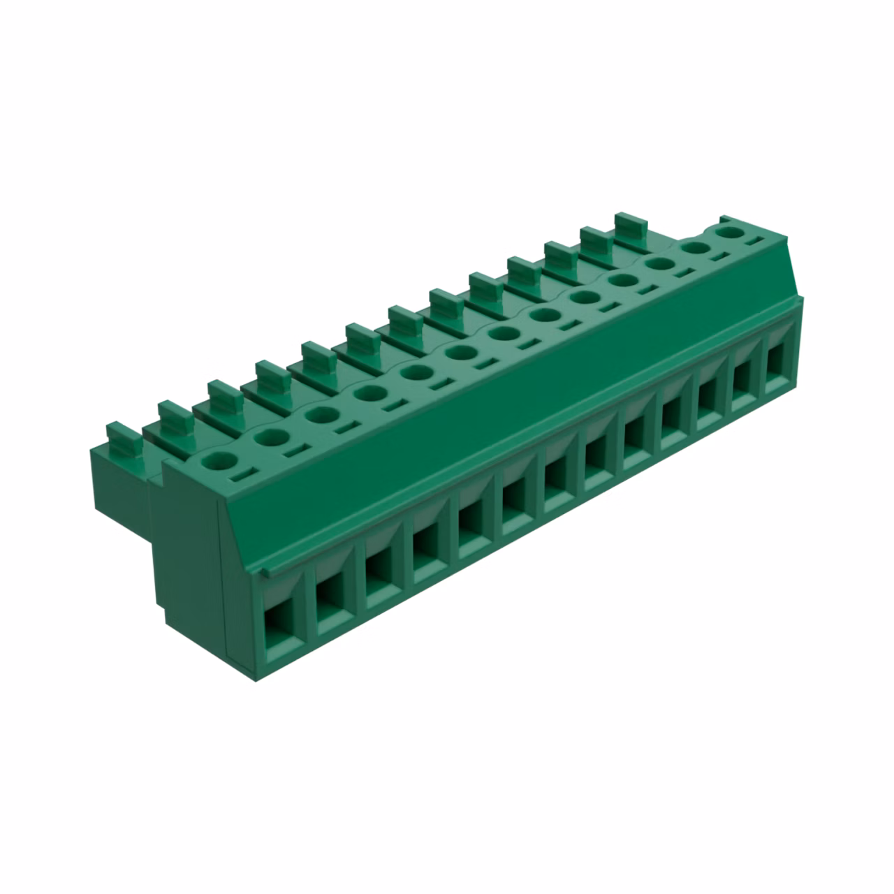 3.81mm Pitch Eurostyle Horizontal Plug, Green Housing, Gold (Au) Plated,  13 Circuits for sale