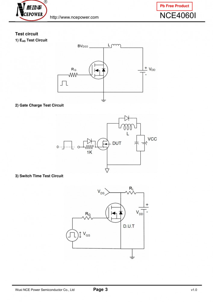NCE4060I datasheet page 3