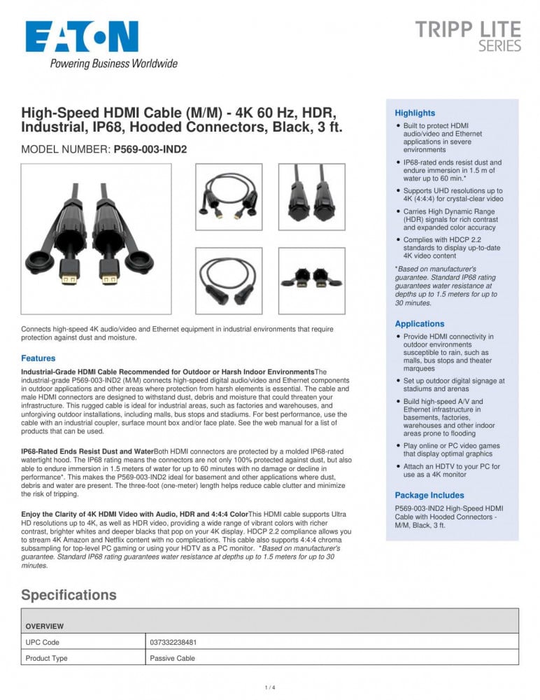 P569-003-IND2 technical document page 1