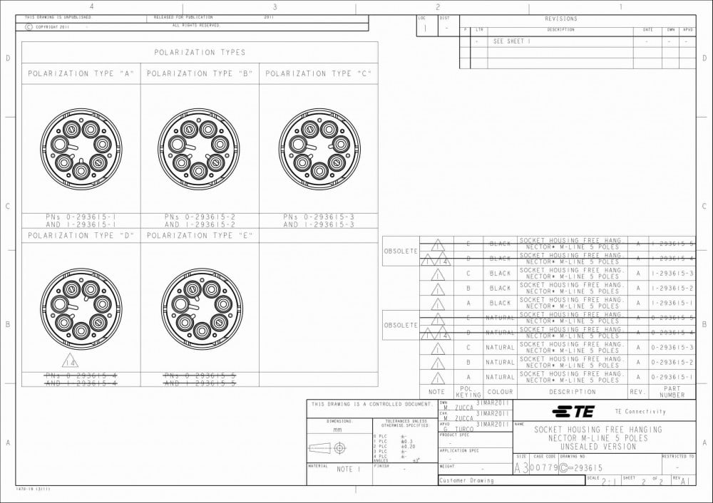 TE Connectivity C-293615 drawing page 2