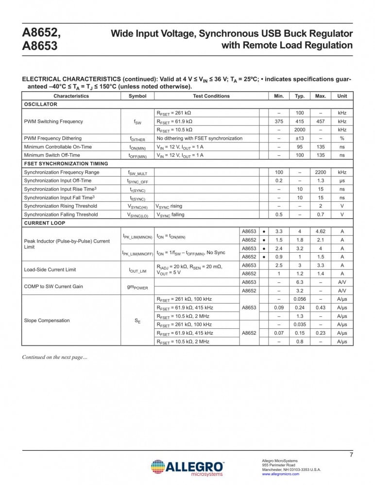A8652 A8653 datasheet page 7