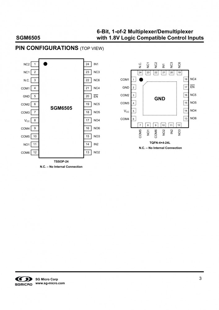 SGM6505 datasheet page 3