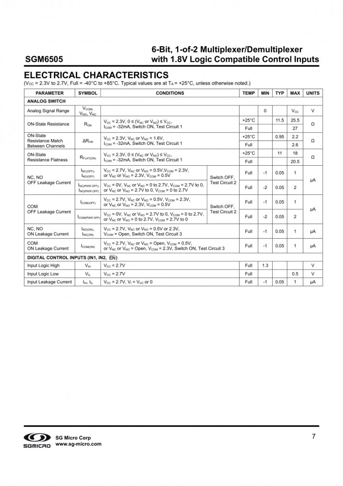 SGM6505 datasheet page 7
