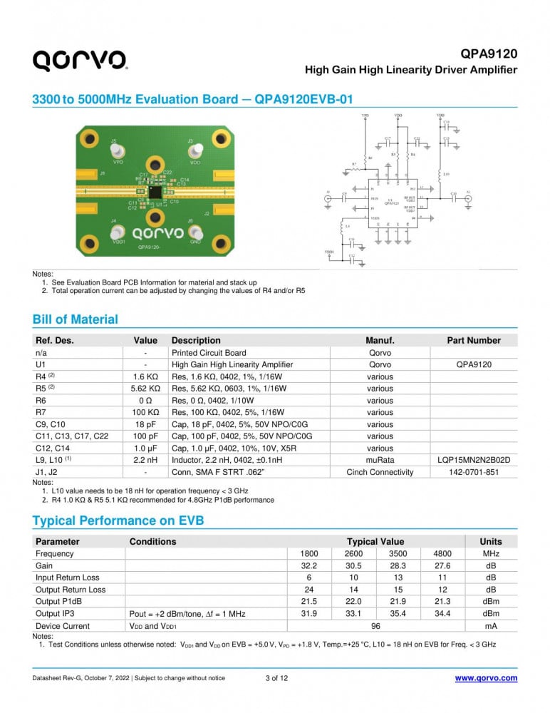 QPA9120 technical document page 3