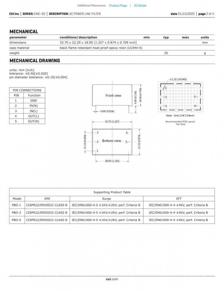 EMC-03 datasheet page 2