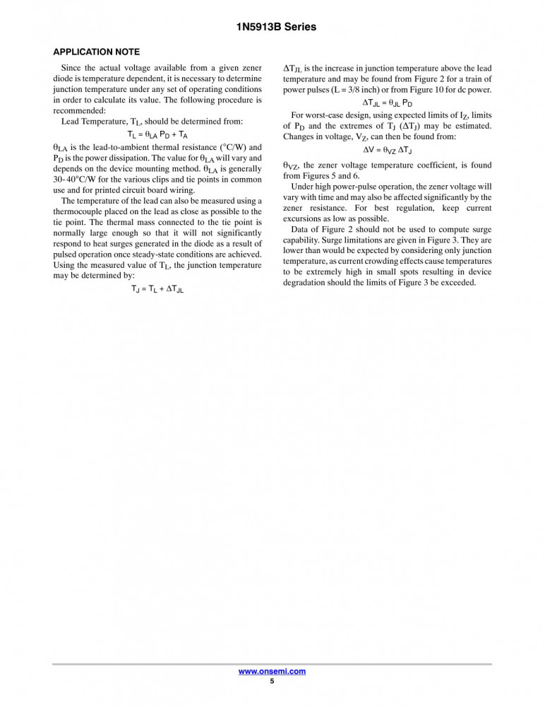 onsemi 1N5919BRLG datasheet page 5