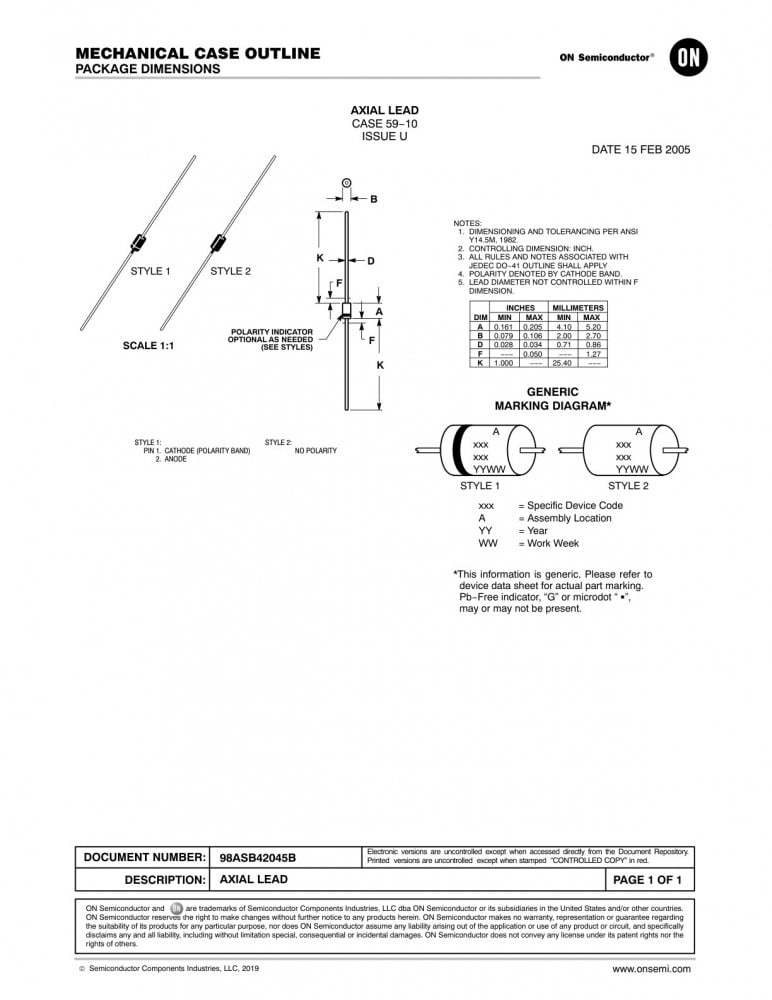 onsemi 1N5919BRLG datasheet page 7
