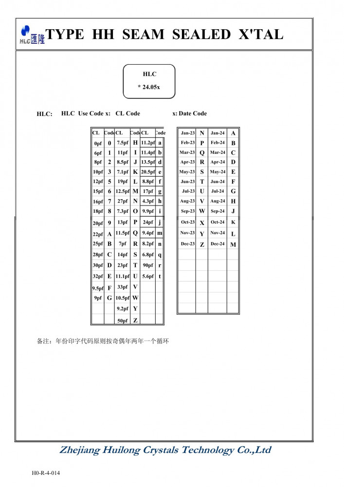 HH24000007 specification page 4