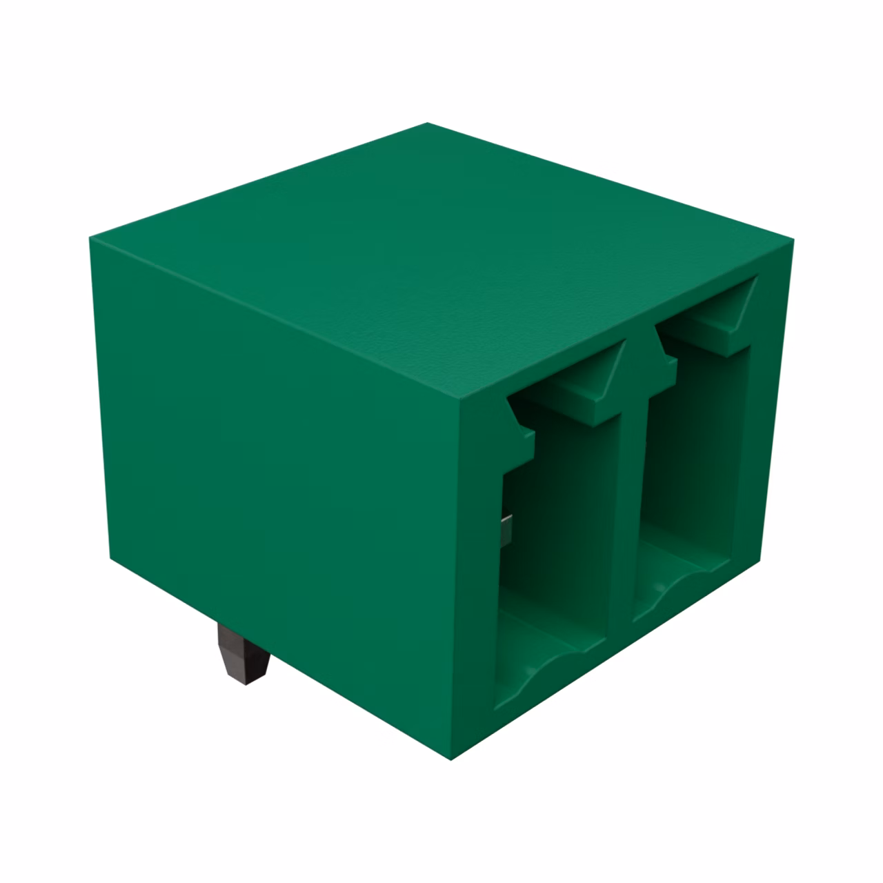 3.81mm Pitch Eurostyle Right-Angle PCB Header, Green Housing, 2 Circuits for sale