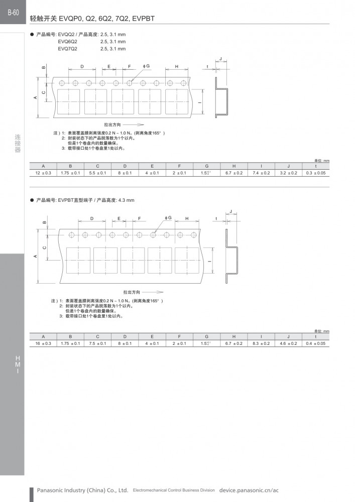 PANASONIC EVQQ2S03W datasheet page 8