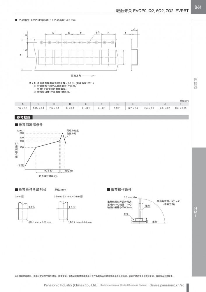 PANASONIC EVQQ2S03W datasheet page 9