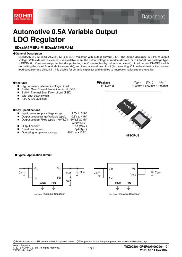 BD00IA5VEFJ-ME2 datasheet page 1