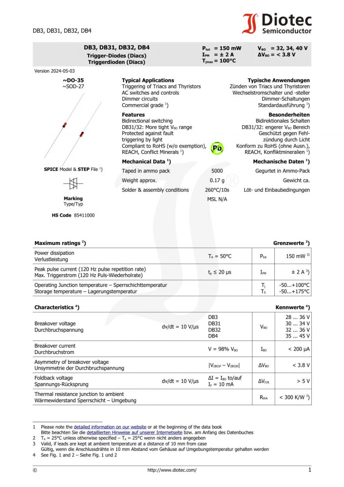 DB32 technical document page 1