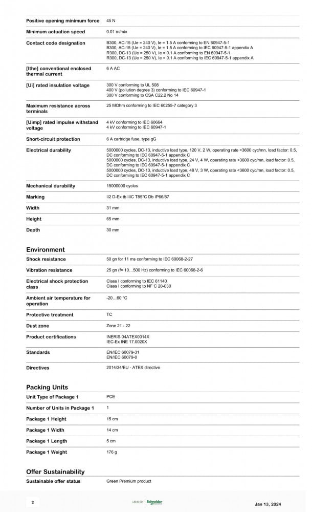 XCKD3911P16EX technical document page 2