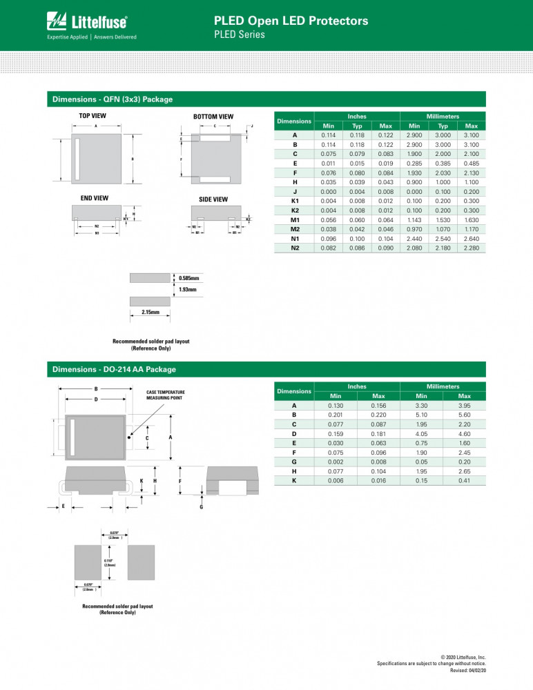 PLED Series datasheet page 5