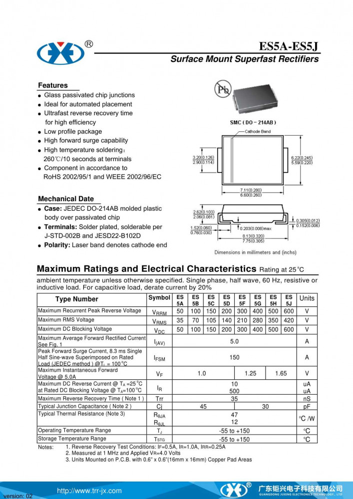 JUXING ES5DC datasheet page 1