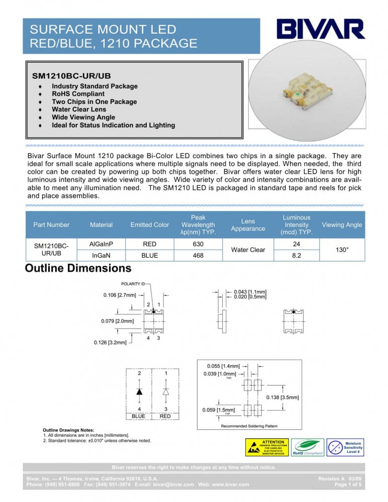 BIVAR SM1210BC-UR/UB datasheet page 1